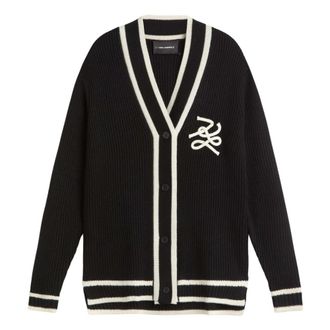 Karl Lagerfeld Autograph Cardigan - - Knitwear - Damen - Schwarzk - L
