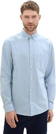 Tom Tailor 1042640 Chemise, 35960-light Blue Chambray, XXL Hommes