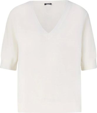 Joop Femme, Pulls, Blanc, Taille: 42 FR Pull en laine fine &agrave; manches courtes