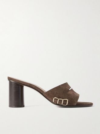 J.W.Anderson Mules En Daim À Points De Feston Loafer - Marron