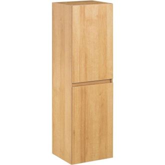 SoBuy BZR175-N Colonne de Salle de Bain Suspendue Armoire Suspendue Meuble Mural Salle de Bain Armoire de Toilette Meuble Rangement, 2 Portes, Étagères