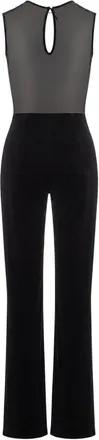 Patrizia Pepe Velvet with Tulle Pant Suit - Black