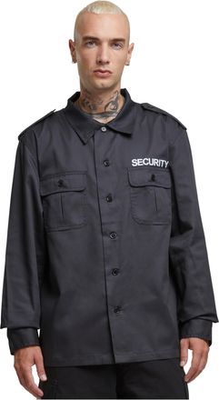 Brandit Security US Shirt Long Sleeve, Farbe: Black, Gr&ouml;&szlig;e: 4XL