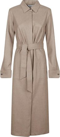 Max Mara Kleid mit G&uuml;rtel - Nude