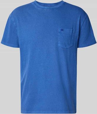 Superdry T-Shirt aus Baumwoll-Leinen-Mix mit Brusttasche