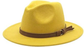 Generic Cocila Windfall Chapeau à Large Bord pour Hommes Et Femmes avec Boucle De Ceinture Casquette Fille 6 Ans (Yellow One Size) Bonnet Swag Ado Fille Hiver
