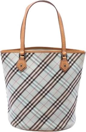 Burberry Sac cabas Pre-owned en toile - Femme - Pre-owned - Bleu - Taille: ONE Size