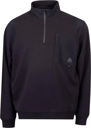 Moose Knuckles Homme, Sweatshirts et sweats à capuche, Noir, Taille: S Dalon Half-Zip SweaT-shirt