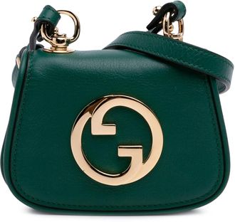 Gucci Hobo Bags - Textured Calfskin Blondie Card Case on Strap - Gr. unisize - in Grün - für Damen