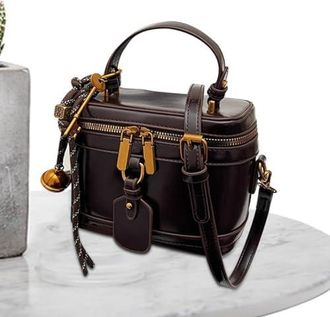 Generico Furtryvl Square Box Sac &agrave; bandouli&egrave;re - Sac &agrave; bandouli&egrave;re r&eacute;tro en cuir synth&eacute;tique pour femme | Anniversaire F&ecirc;te des m&egrave;res Polyvalent Mode Grande ca