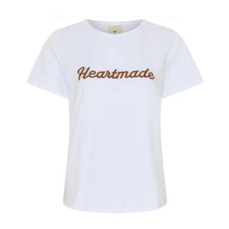 Julie Fagerholt - Heartmade T-shirt Blanc avec Logo Haut - Femme - Tops - Blanc - Taille: 44 FR