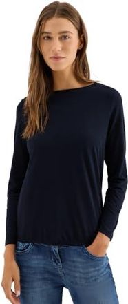 Cecil 3227276 T-Shirt de Couleur Unie, Urban Dark Blue, XXL Femmes