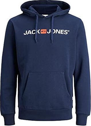 Jack & Jones Sweat à Capuche pour Homme - avec Logo imprimé, Bleu (Insignia Blue/Reg Fit), XXXL (EU)