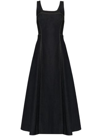 Adam Lippes robe en jean - Bleu