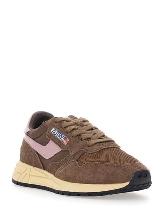 Autry Womens Sneakers Brown Leather Nylon Trainers
