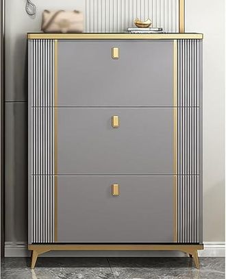 Generic Grande &eacute;tag&egrave;re &agrave; chaussures avec 3 tiroirs rabattables, organiseur autonome pour placard, couloir, chambre &agrave; coucher