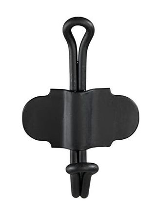 WENKO Wandhaken Nostalgie - Handtuch-Haken, Kleiderhaken, selbstklebend, Stahl, 6 x 8.5 x 5 cm, Schwarz