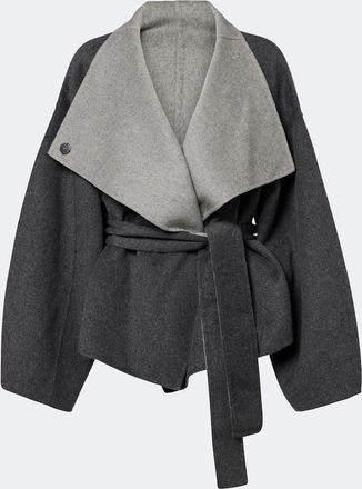 Frankie Shop Manteau Onelle r&eacute;versible en laine m&eacute;lang&eacute;e