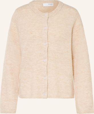 Selected Strickjacke weiss