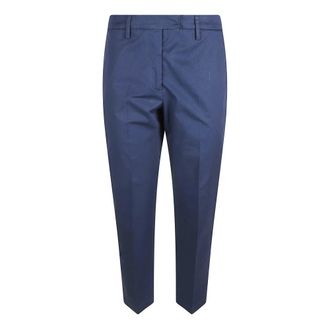 True Royal Blaue Baumwoll Elasthan Hose - - Trousers - Damen - Blau - 2XS