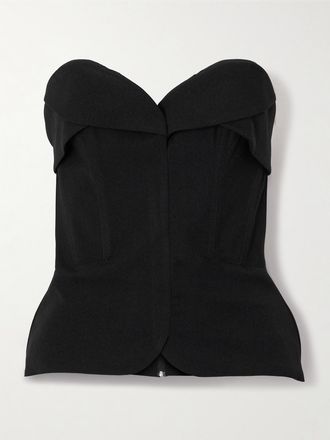 Andres Otalora Haut Bustier En Serge Latido Silente - Noir