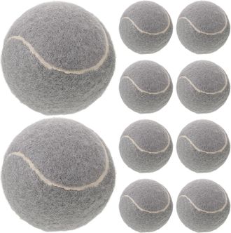 SOLUSTRE 12 St&uuml;ck Vorgeschnittene Tennisb&auml;lle M&ouml;belbeinschutzkappen Grau Ger&auml;uscharme Stuhlbeinuntersetzer rutschfeste Tischbeinabdeckungen f&uuml;r B&uuml;rost&uuml;hle und 