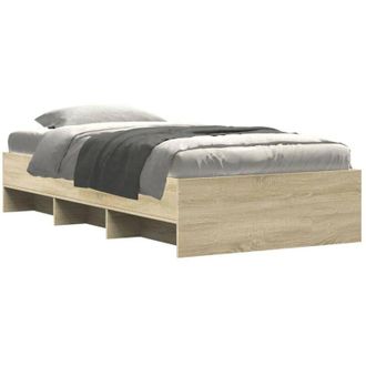 vidaXL Bettgestell ohne Matratze Sonoma-Eiche 90x200 cm Holzwerkstoff Vidaxl