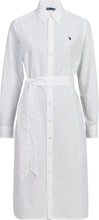 Polo Ralph Lauren Robe chemise midi ceintur&eacute;e en coton et lin