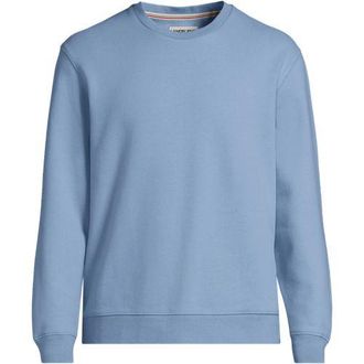 Lands End Rundhals-Sweatshirt SERIOUS SWEATS, Herren, Gr&ouml;&szlig;e:44-46 regular, Blau, Baumwoll-Mischung/Polyester-Mischung, by Lands End