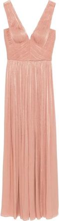Costarellos Pleated V-neck Gown - - Dresses - Damen - Rosa - 2XS