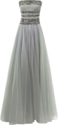 Gemy Maalouf embellished corset tulle gown - Grau