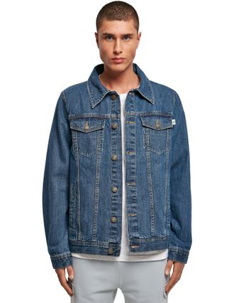 Urban Classics Herren Organic Basic Denim Jacket mid Indigo Washed, XL