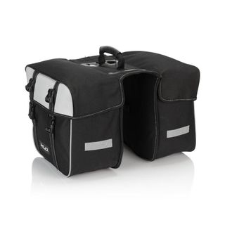 XLC Winora Winora Unisex - Erwachsene Traveller Gep&auml;cktr&auml;gertaschen, Schwarz/Anthrazit, 30X30X17Cm
