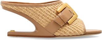 Balmain Femme, Chaussures, Beige, Taille: 38 1/2 EU Anthem Wedge Sandales