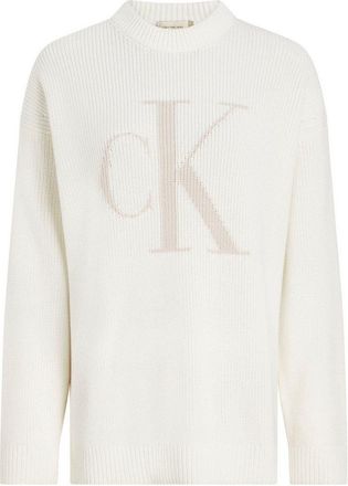Calvin Klein Jeans Strickpullover CK INTARSIA HIGH NECK SWEATER mit Logostickerei