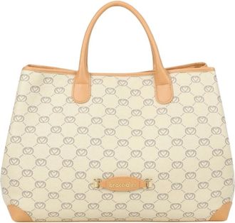 Braccialini Femme, Sacs, Beige, Taille: ONE Size Monogram Handbag L
