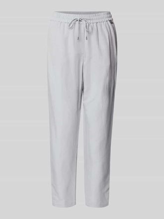 Marc Cain Straight Fit Stoffhose aus Viskose-Mix mit Leinen-Anteil