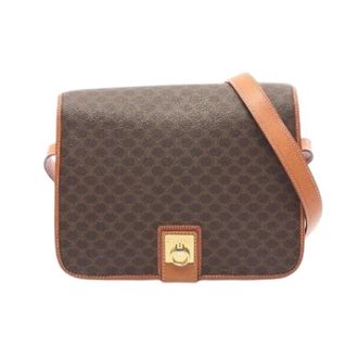 Celine Sac bandouli&egrave;re Macadam en toile enduite Pre-owned - Femme - Pre-owned - Brun - Taille: ONE Size