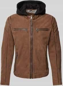 Mauritius Lederjacke mit Kapuze Modell Jalon