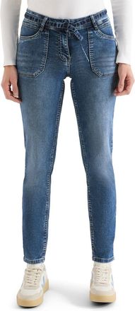 Cecil Slim Leg Jeans mid Blue Used wash 34