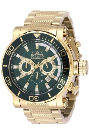 Invicta Coalition Forces 50230 Herrenuhr - Quarzwerk - Edelstahl mit gr&uuml;nem Zifferblatt - 52 mm
