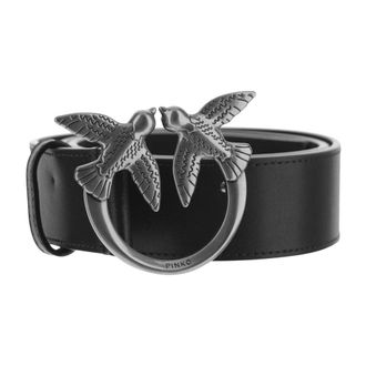 Pinko Pinko, Femme, Accessoires, Noir, Taille: S Love Birds Leather Belt