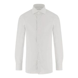 Finamore Baumwollhemd - - Shirts - Herren - Wei&szlig; - 4XL