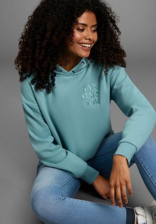 Kangaroos Kapuzensweatshirt mit Druckkn&ouml;pfen am Saum