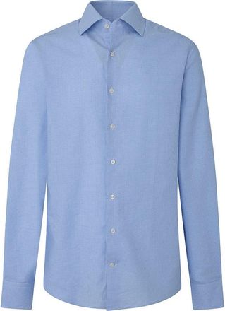 Hackett Mens Strch Flannel HTOOTH Shirt, White/Sky, 38