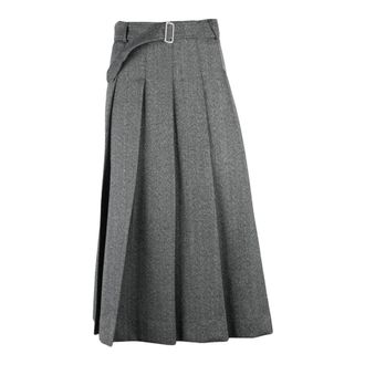 Officine G&eacute;n&eacute;rale Longuette Plissee-Rock - - Skirts - Damen - Grau - XS