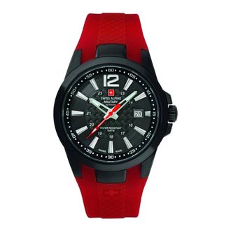 Swiss Alpine Military Homme, Accessoires, Rouge, Taille: ONE Size Wristwatch