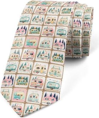 Generic Cravate Roses Beige Clair &Eacute;l&eacute;gant Tie Fine Cravate Homme Pour Remise De Dipl&ocirc;me Mariage Affaires