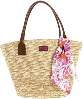 Mandarina Duck Seashell, Straw Bag Femme, Pink Bubble, Taille Unique