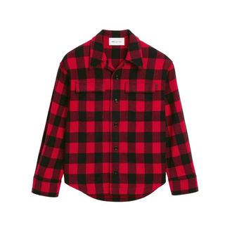 Ami Weite karierte Woll-Overshirt - - Shirts - Herren - Mehrfarbig - S